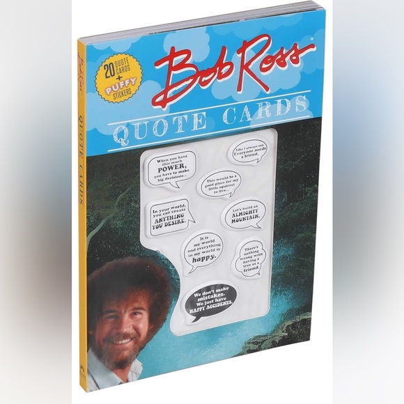 Office | Bob Ross Quote Cards With Puffy Stickers | Poshmark